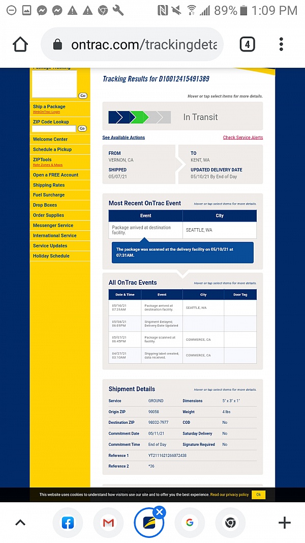 OnTrac Reviews - 437 Reviews of Ontrac.com | Sitejabber