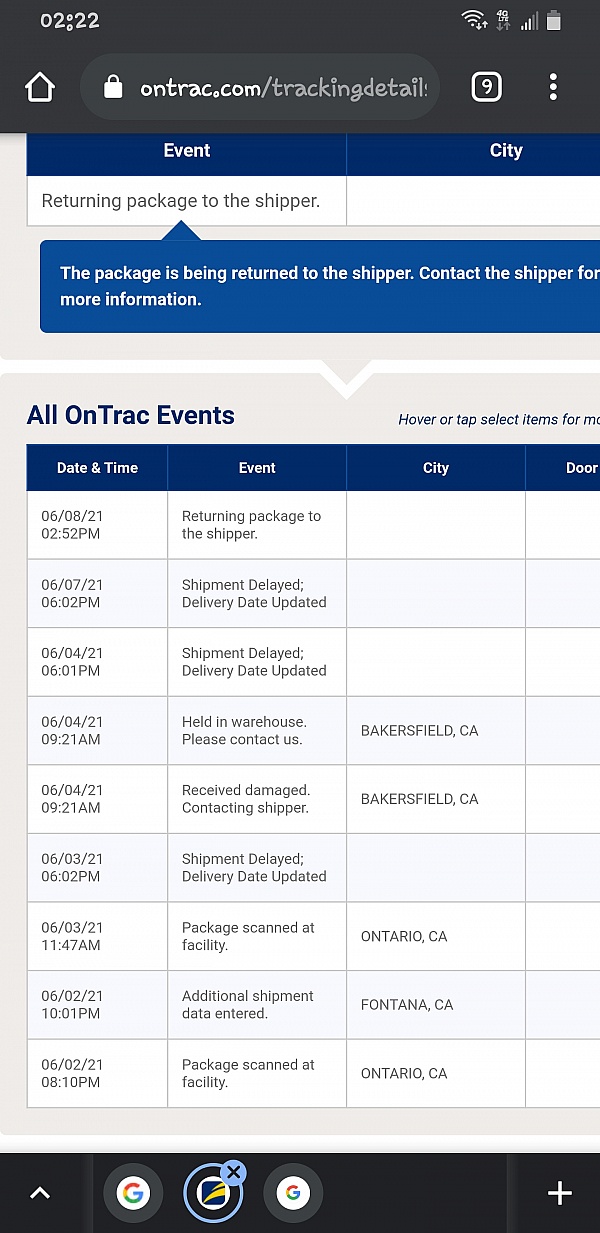 OnTrac Reviews - 460 Reviews of Ontrac.com | Sitejabber