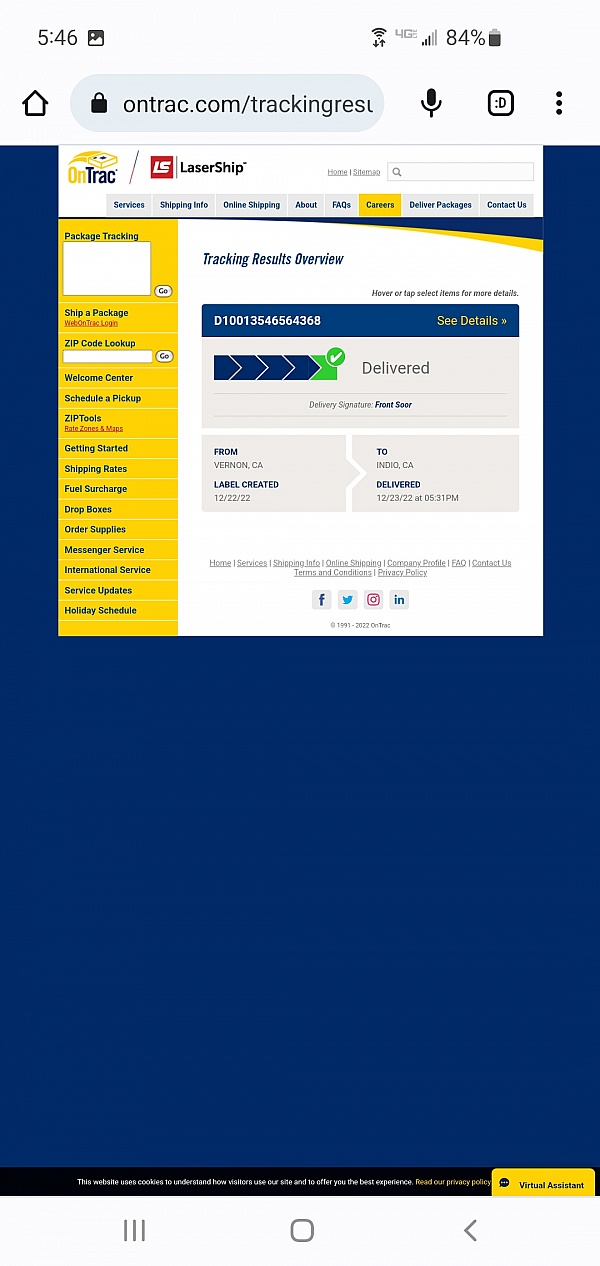 OnTrac Reviews - 861 Reviews of Ontrac.com | Sitejabber