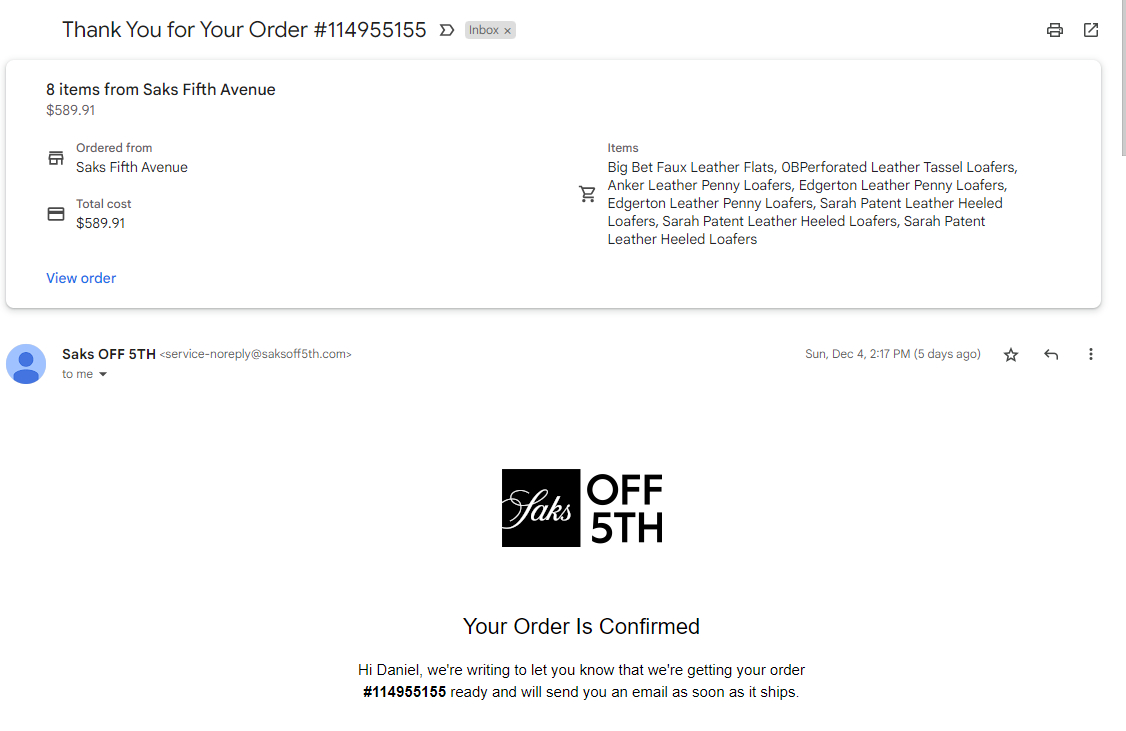 Saks Off 5th Reviews - 534 Reviews of Saksoff5th.com | Sitejabber