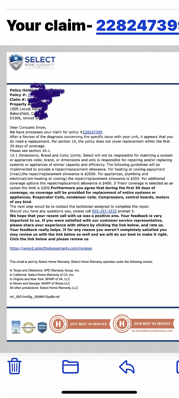 SelectHomeWarranty Reviews - 952 Reviews of Selecthomewarranty.com ...