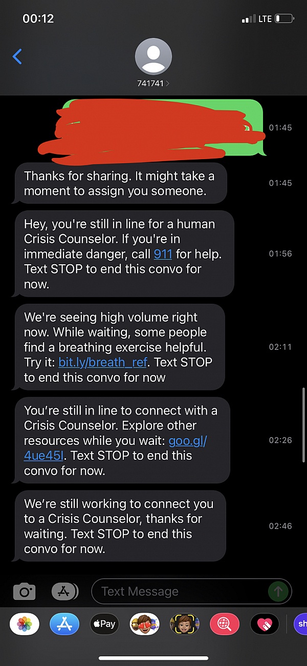 Crisis Text Line Reviews - 65 Reviews of Crisistextline.org | Sitejabber