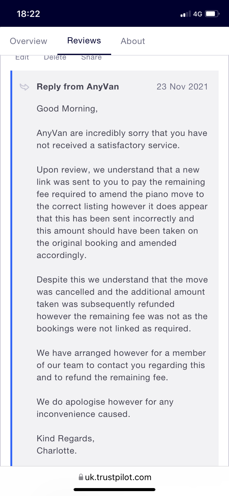 AnyVan Reviews - 662 Reviews of Anyvan.com | Sitejabber