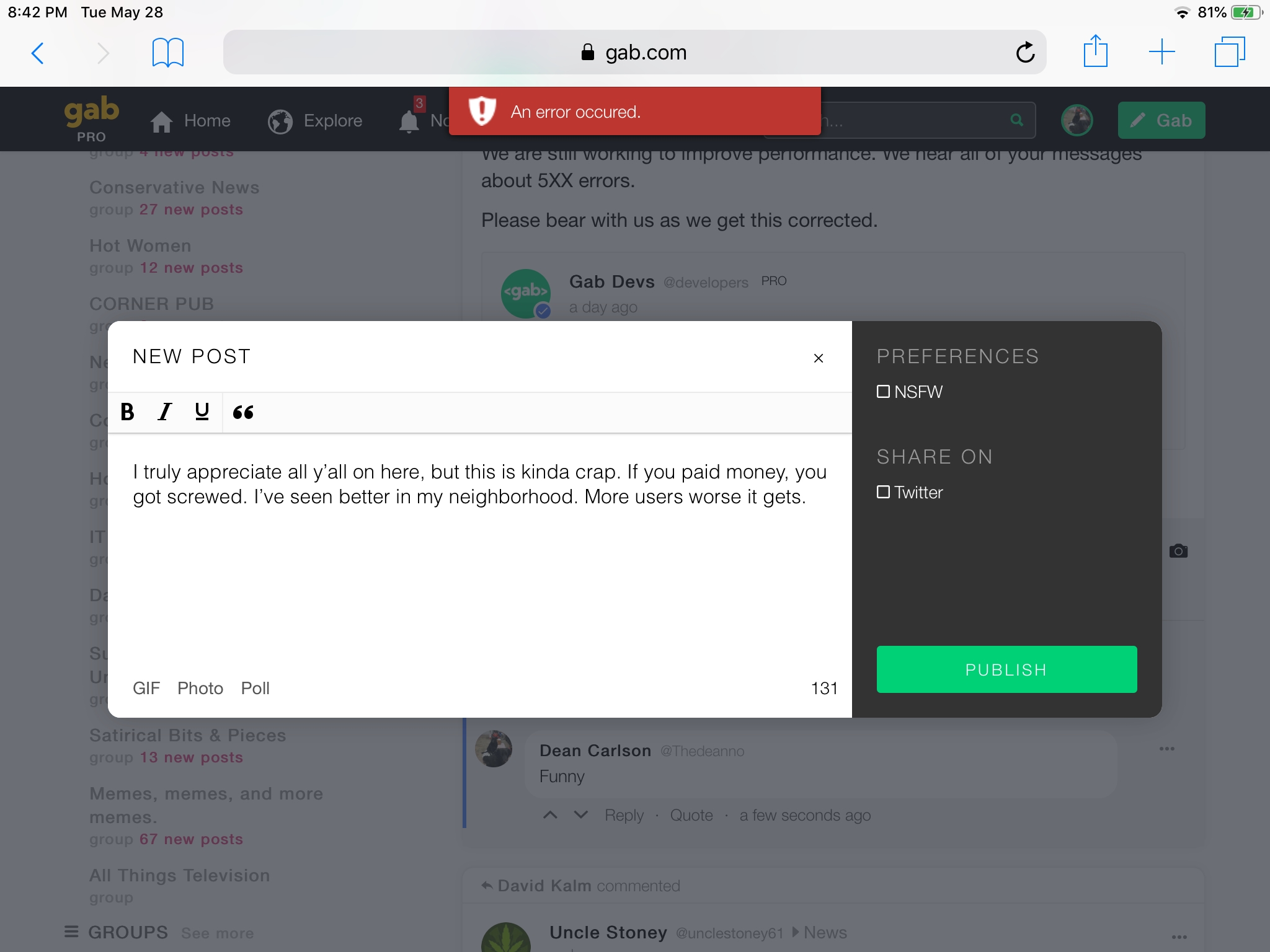 Gab Reviews - 66 Reviews of Gab.com | Sitejabber