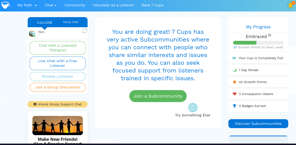 7 Cups Reviews - 267 Reviews of 7cups.com | Sitejabber