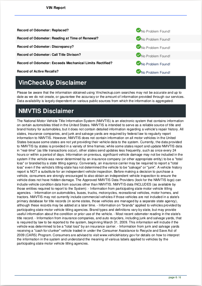 VIN Check Up Reviews - 26 Reviews of Vincheckup.com | Sitejabber
