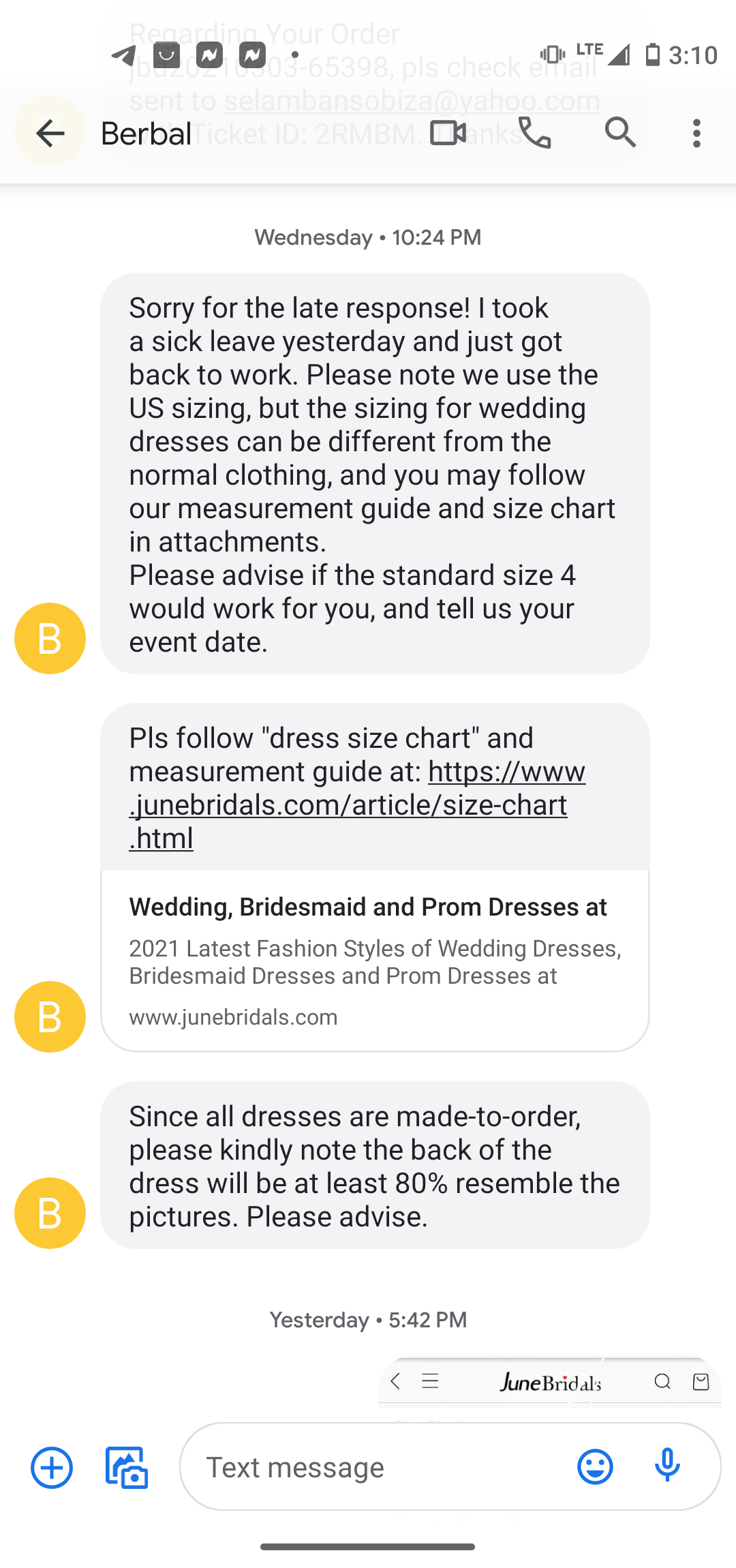 June Bridals Reviews - 422 Reviews of Junebridals.com | Sitejabber