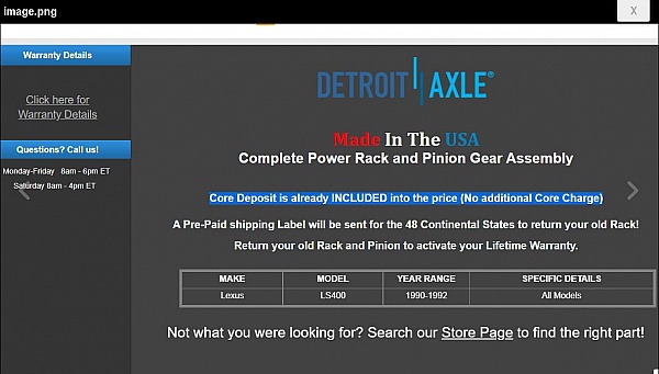 Detroit Axle Reviews - 58 Reviews of Detroitaxle.com | Sitejabber
