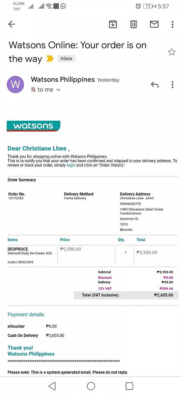 Watsons Philippines Reviews - 17 Reviews of Watsons.com.ph | Sitejabber