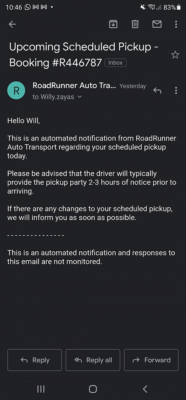 Road Runner Auto Transport Reviews - 1,831 Reviews of ...