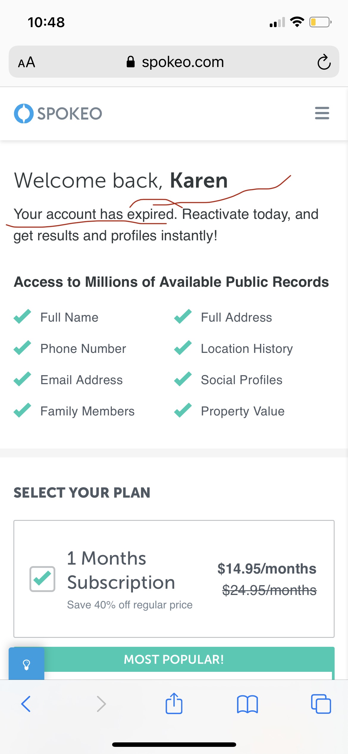 Spokeo Reviews - 840 Reviews of Spokeo.com | Sitejabber