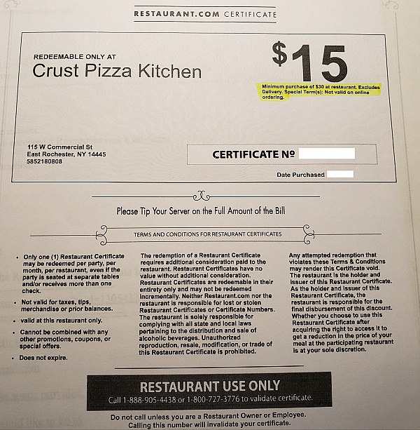 Restaurant.com Reviews - 866 Reviews of Restaurant.com | Sitejabber