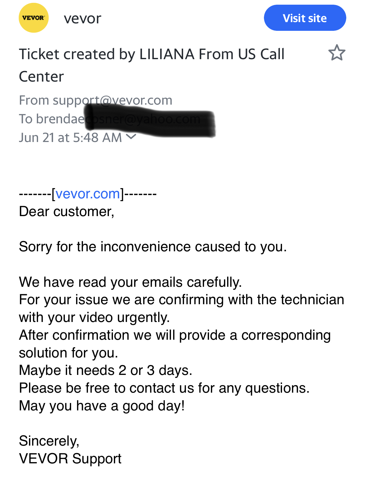 Vevor Reviews - 163 Reviews of Vevor.com | Sitejabber