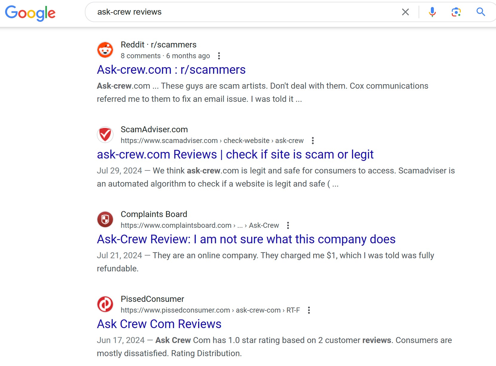 Ask-Crew Reviews - 123 Reviews of Ask-crew.com | Sitejabber