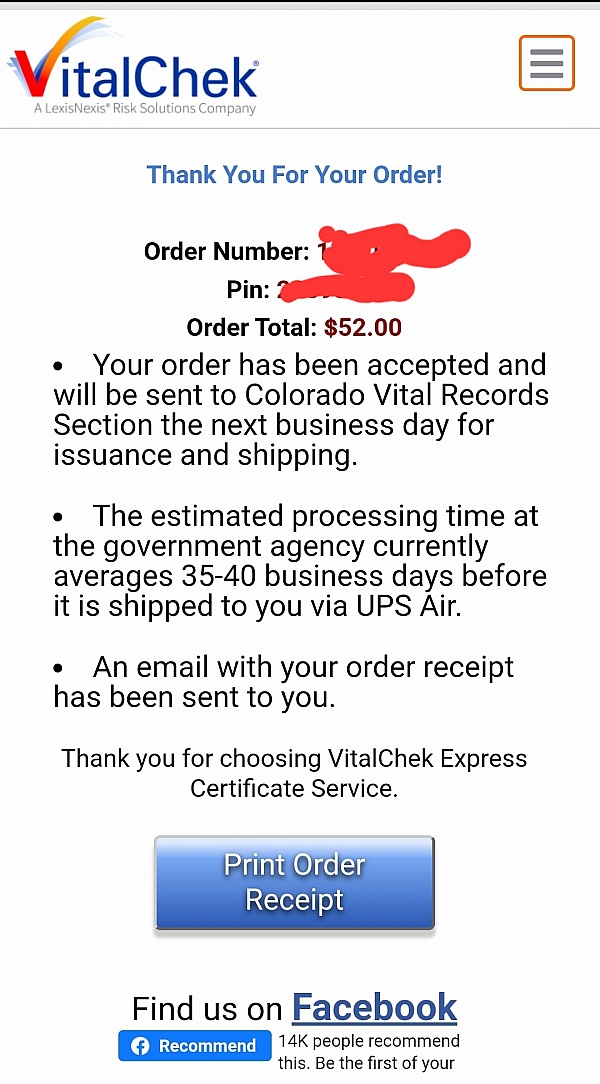 VitalChek Reviews - 220 Reviews of Vitalchek.com | Sitejabber