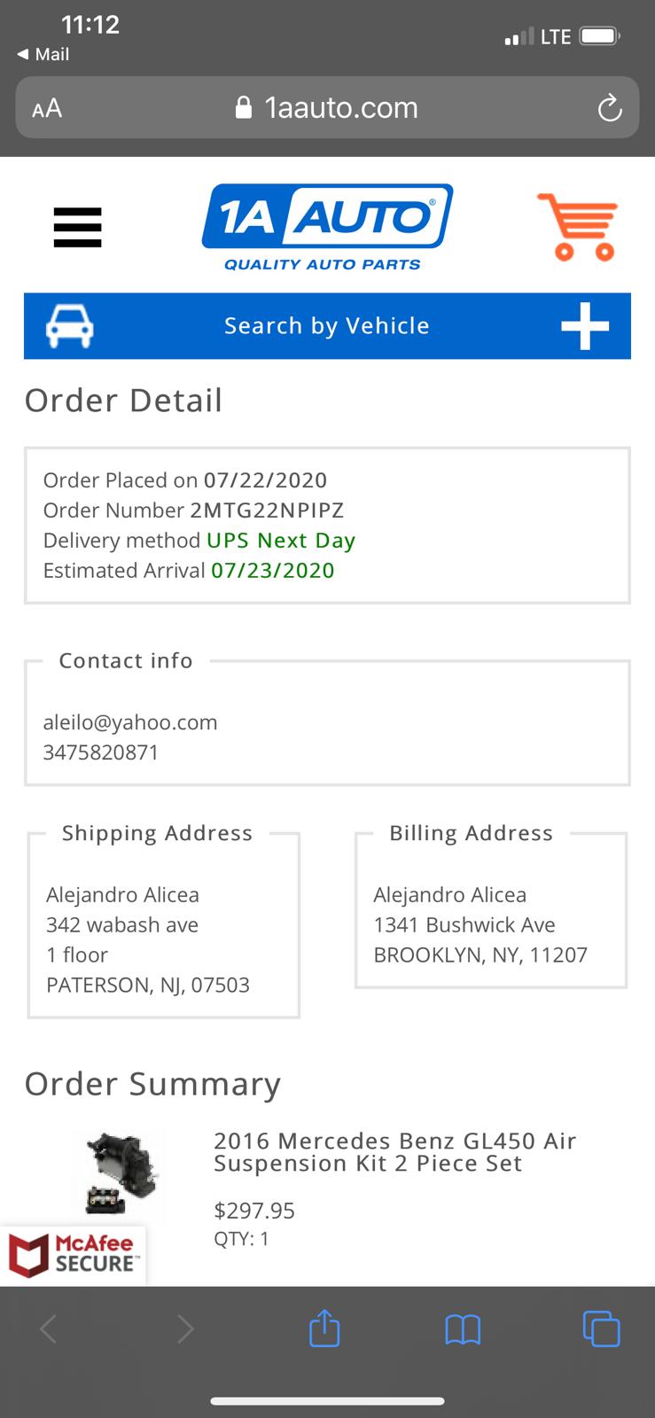 1A Auto Reviews - 271 Reviews of 1aauto.com | Sitejabber