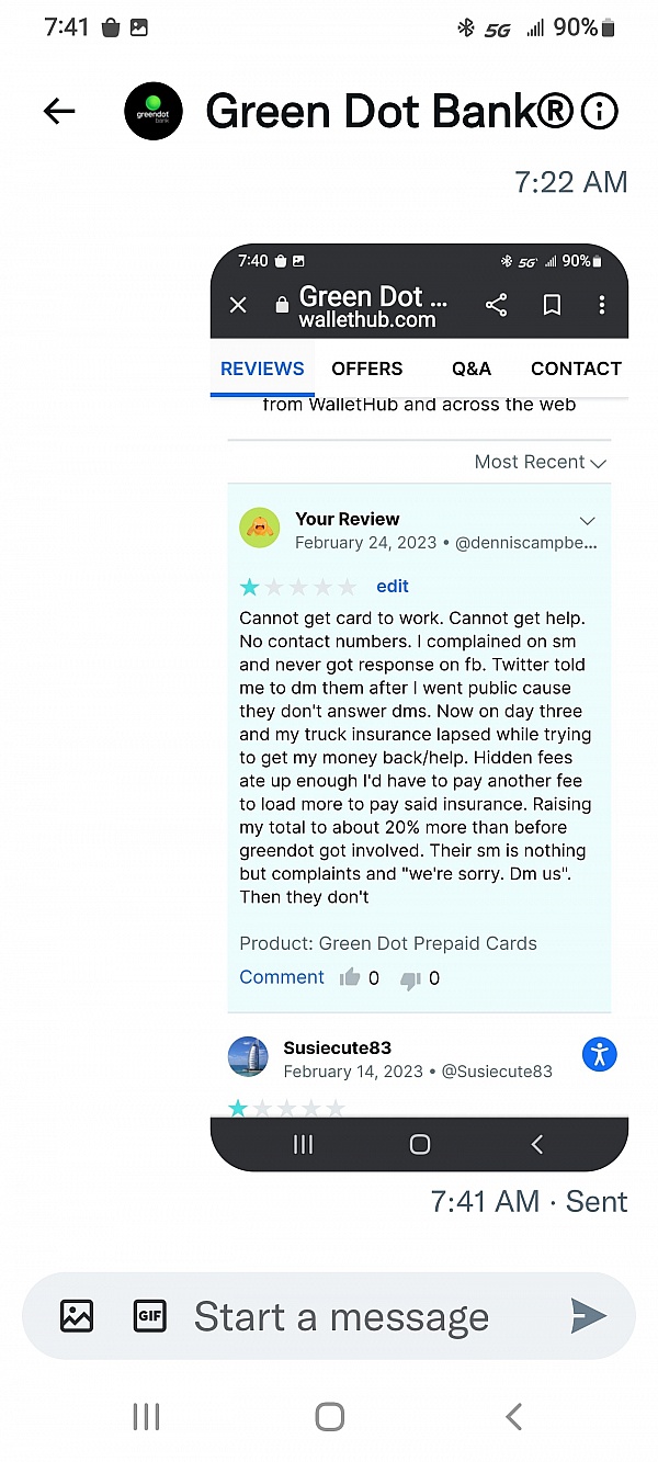 Green Dot Reviews - 501 Reviews of Greendot.com | Sitejabber