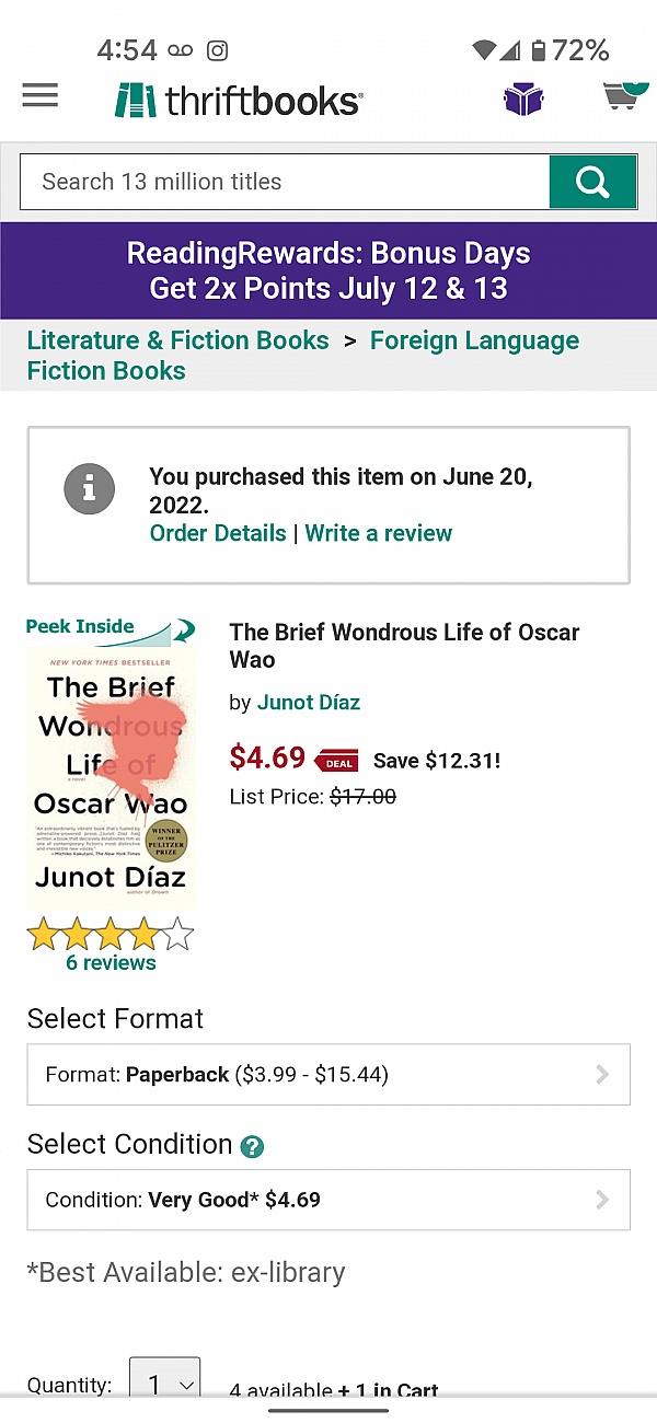 ThriftBooks Reviews - 262 Reviews of Thriftbooks.com | Sitejabber