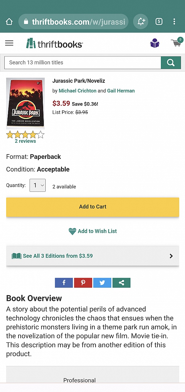 ThriftBooks Reviews - 304 Reviews of Thriftbooks.com | Sitejabber