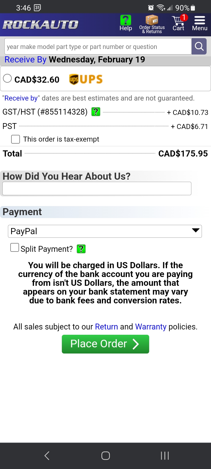 RockAuto Reviews - 1,677 Reviews of Rockauto.com | Sitejabber