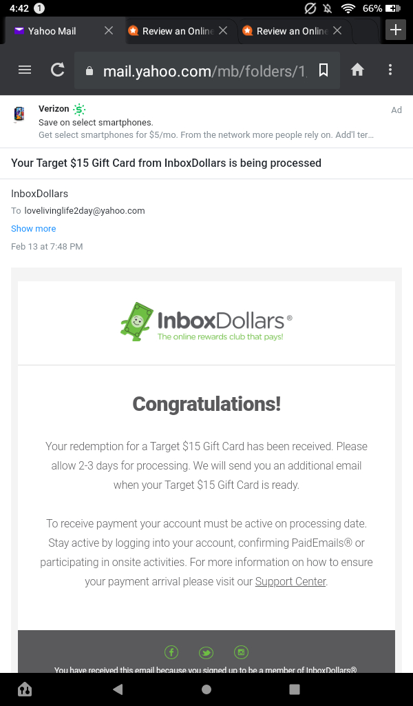 InboxDollars Reviews - 1,409 Reviews of Inboxdollars.com | Sitejabber
