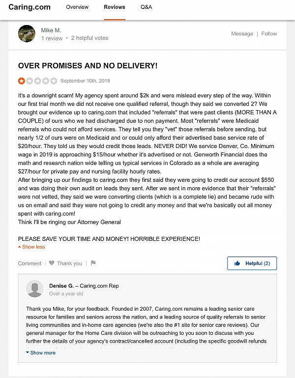 Caring.com Reviews - 74 Reviews of Caring.com | Sitejabber