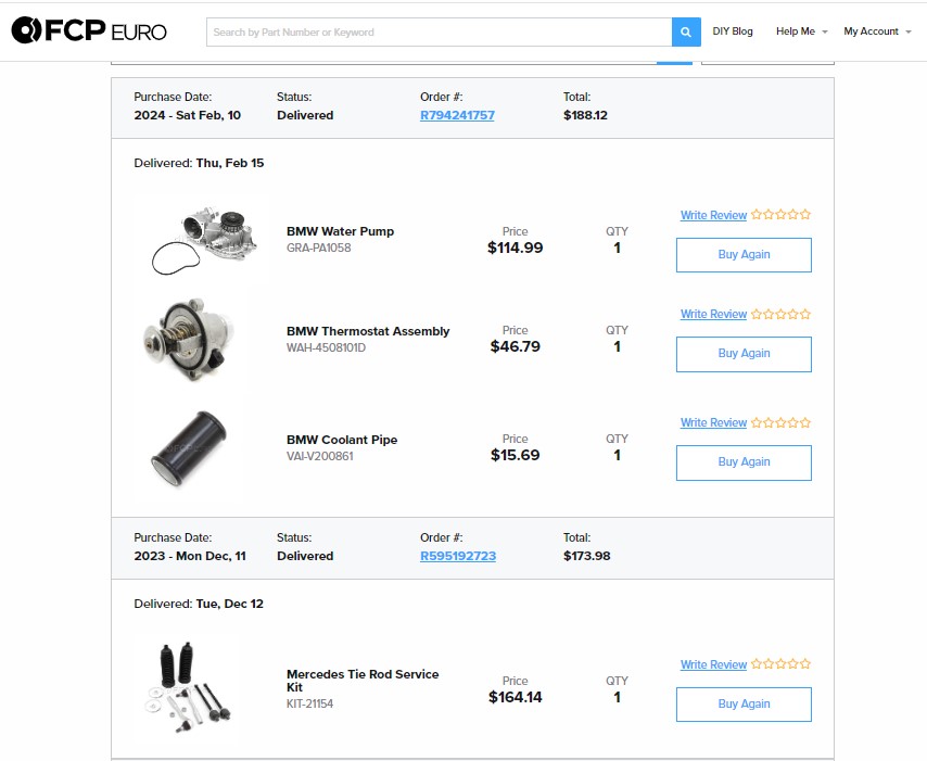 FCP Euro Reviews - 57 Reviews of Fcpeuro.com | Sitejabber