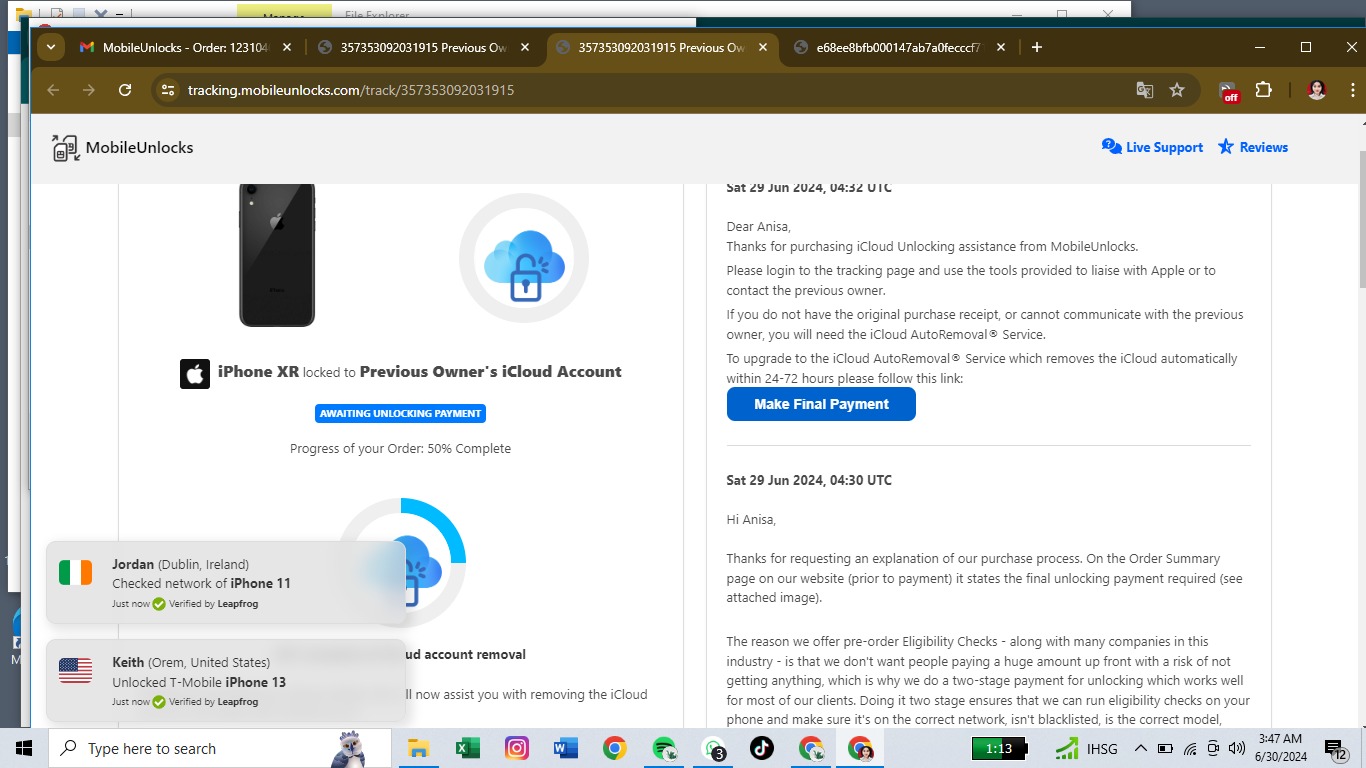 MobileUnlocks Reviews - 2,116 Reviews of Mobileunlocks.com | Sitejabber