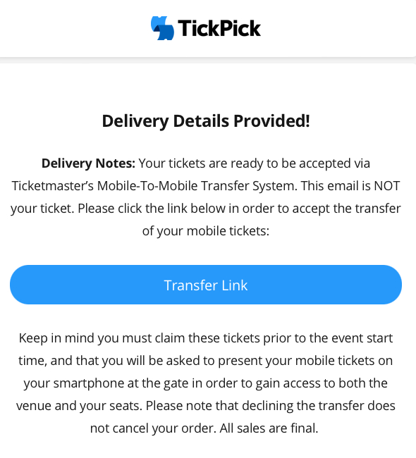 TickPick Reviews - 432 Reviews of Tickpick.com | Sitejabber