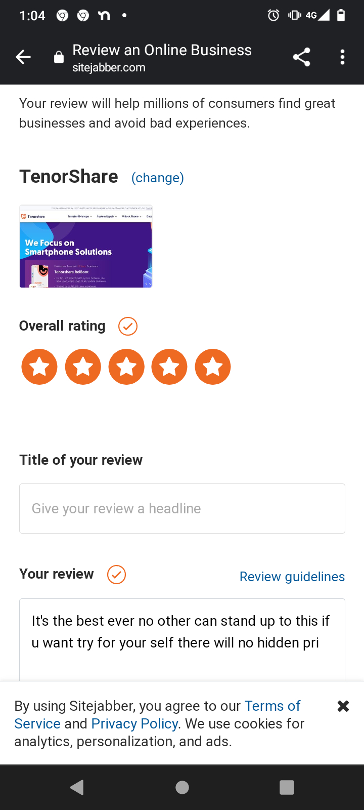 TenorShare Reviews - 400 Reviews of Tenorshare.com | Sitejabber