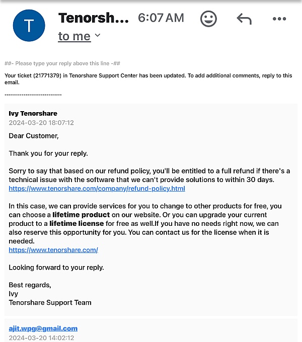 TenorShare Reviews - 1,243 Reviews of Tenorshare.com | Sitejabber