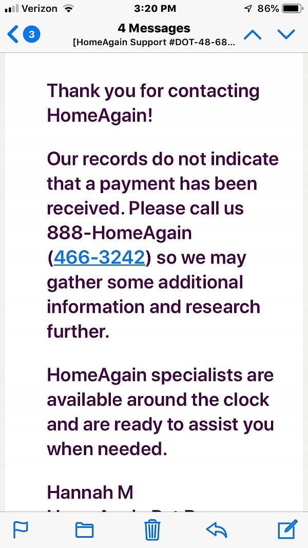 HomeAgain Reviews - 121 Reviews of Homeagain.com | Sitejabber