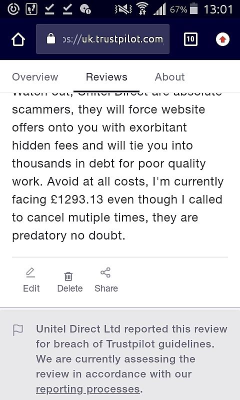 Unitel Direct UK Reviews - 66 Reviews of Uniteldirect.co.uk | Sitejabber