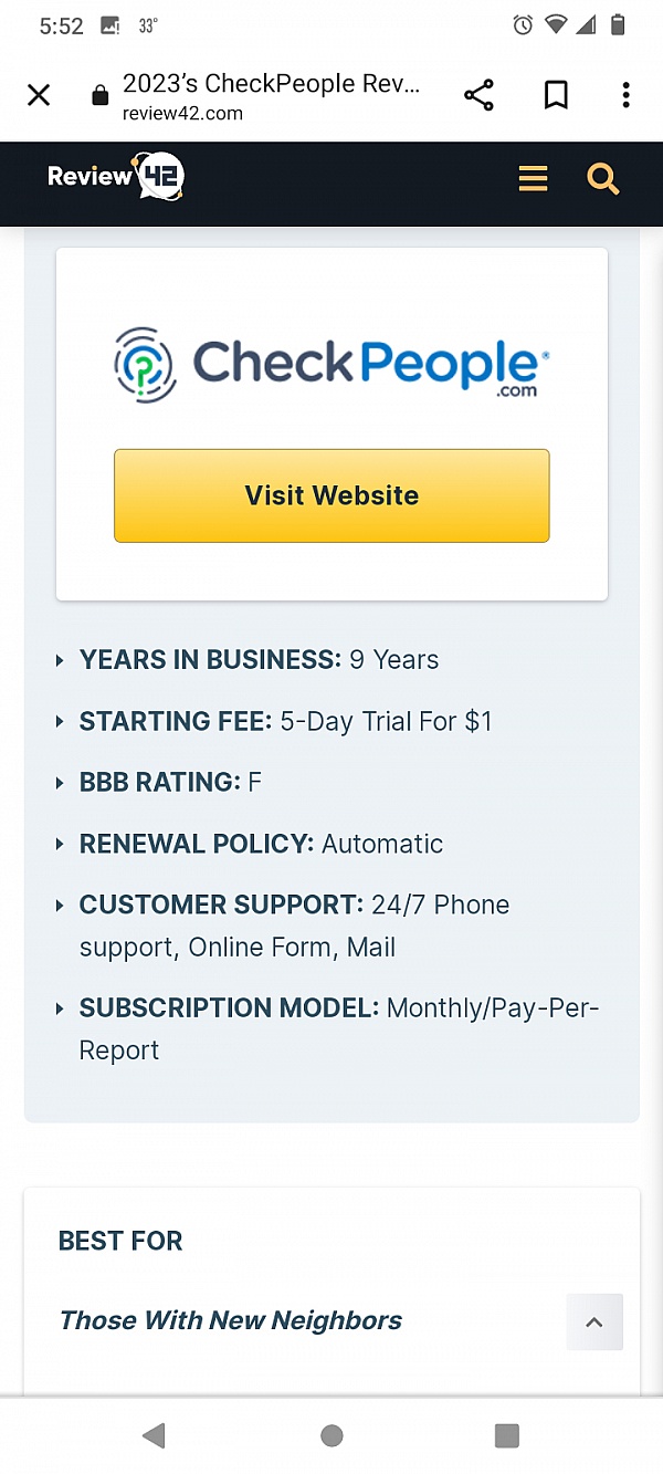 Check People Reviews - 467 Reviews of Checkpeople.com | Sitejabber